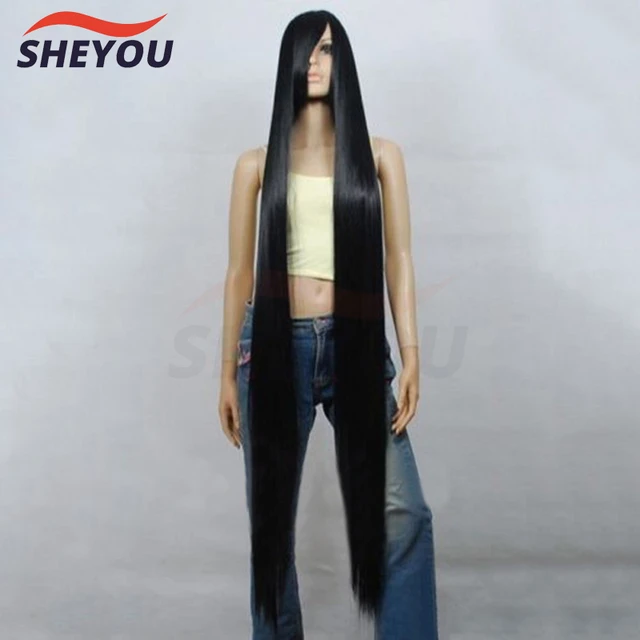 Extremely Long Black Wig