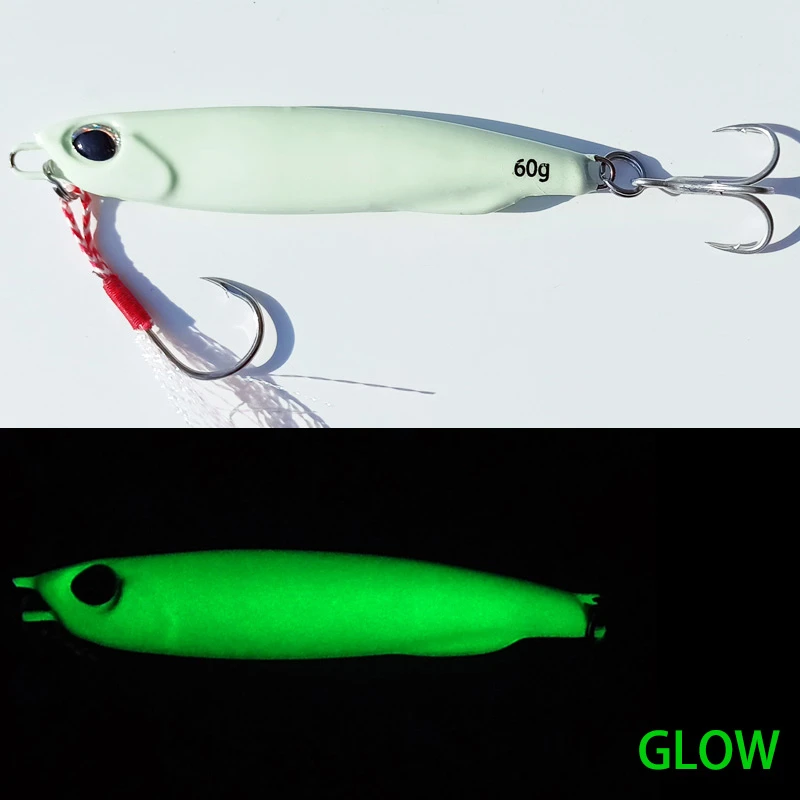 15g 20g 25g 30g 40g 50g 60g Luminous Glow Metal Sea Bass Mackerel ...
