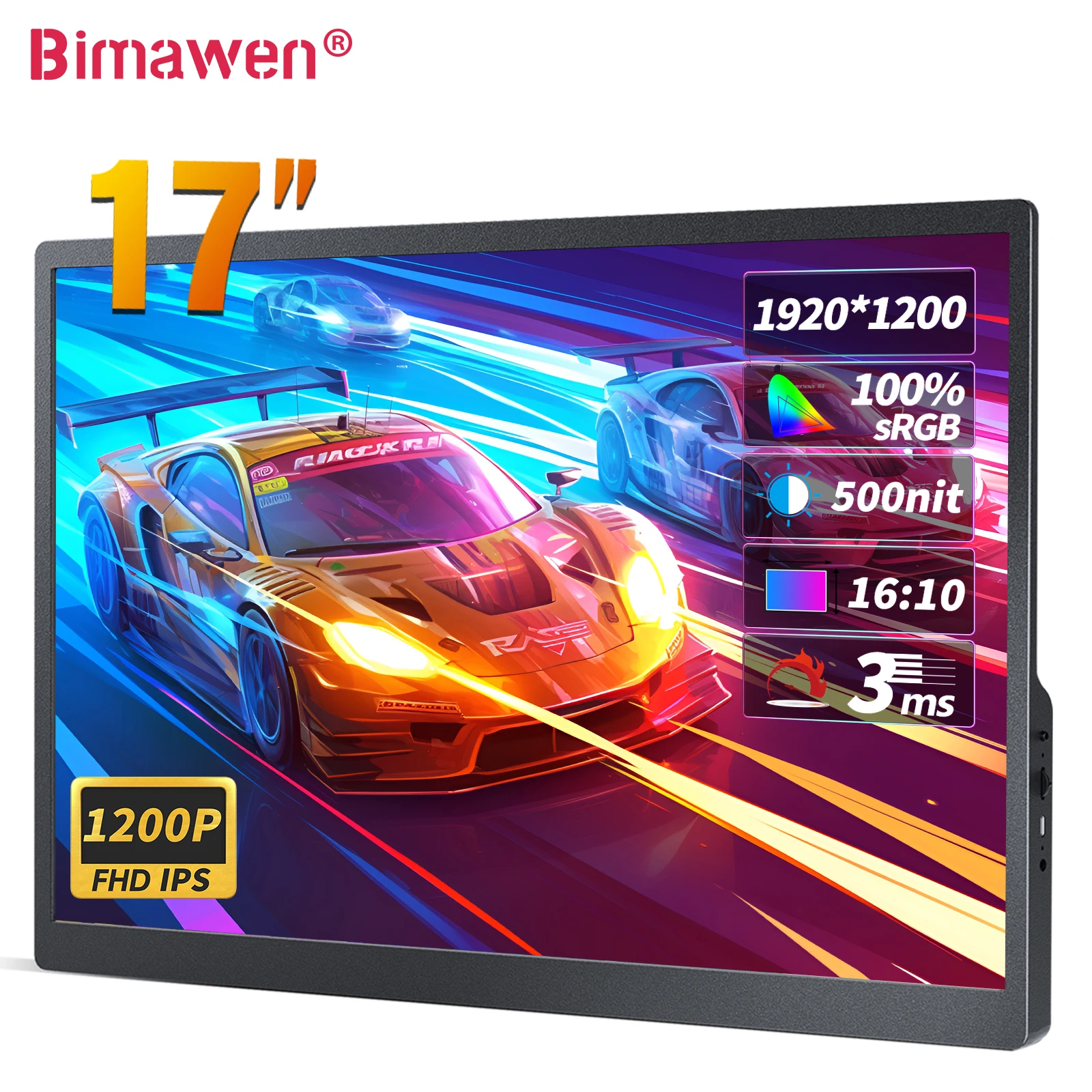 Bimawe-Monitor-port-til-com-tela-dobr-vel-17-Polegada-1080P-FHD ...