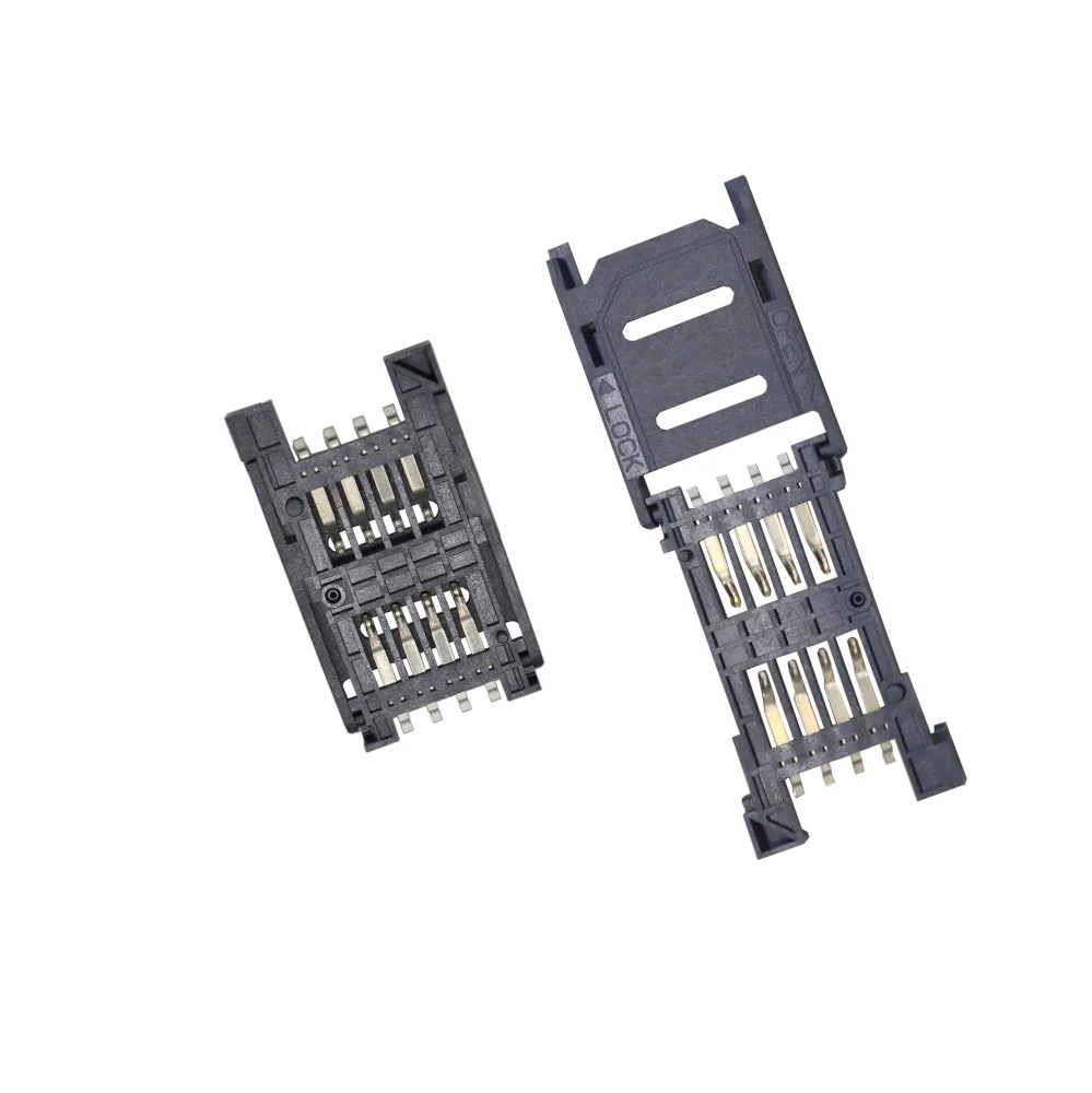 Smart-card-connector-SIM-big-card-adapter-8PIN-SMT-hingle-type-SIM-card ...