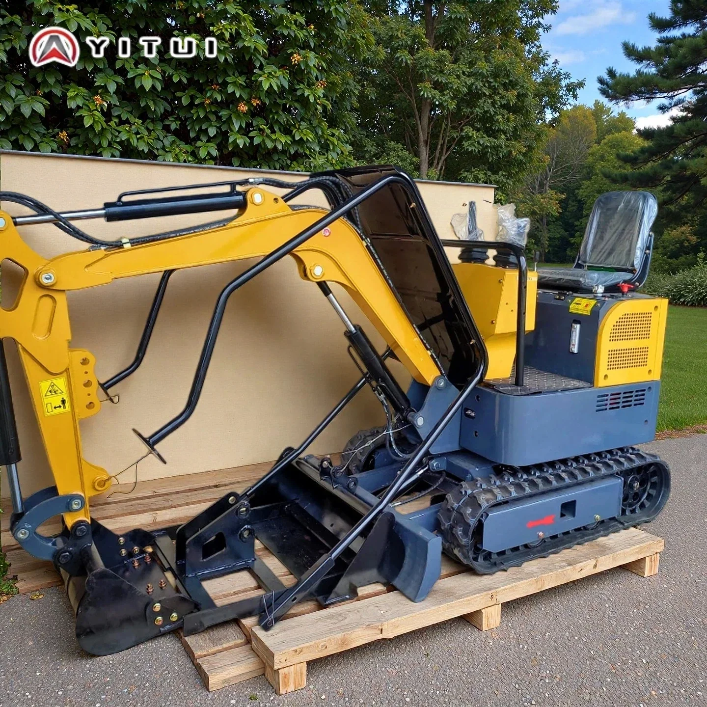 Mini pelle Diesel domestique de 1.5 tonnes, avec accessoires, Mini ...