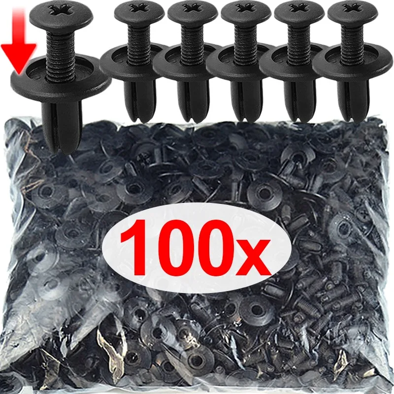 Universal-Plastic-Fasteners-Parafusos-para-carro-Bumper-Rebites-pretos ...