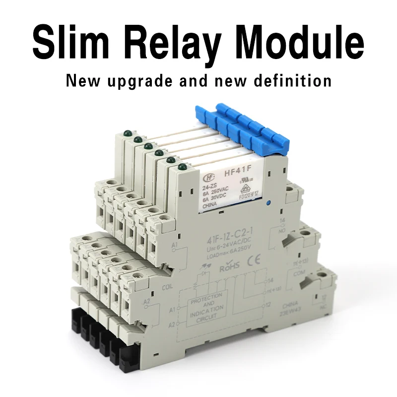 Din-Rail-Slim-Relay-Module-Montagem-PCB-Integrada-com-Suporte-de-Rel ...