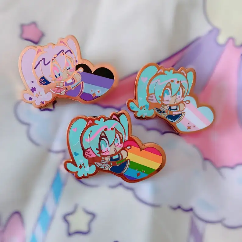 Vocaloid Pride Miku Enamel Pins - AliExpress 36