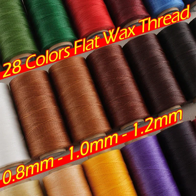 Polyester-Flat-Wax-Thread-150D-300D-0-8-1-2mm-135m-270m-Multi-purpose ...