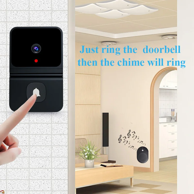 Wireless-Doorbell-WiFi-Outdoor-HD-Camera-Security-Door-Bell-Night ...