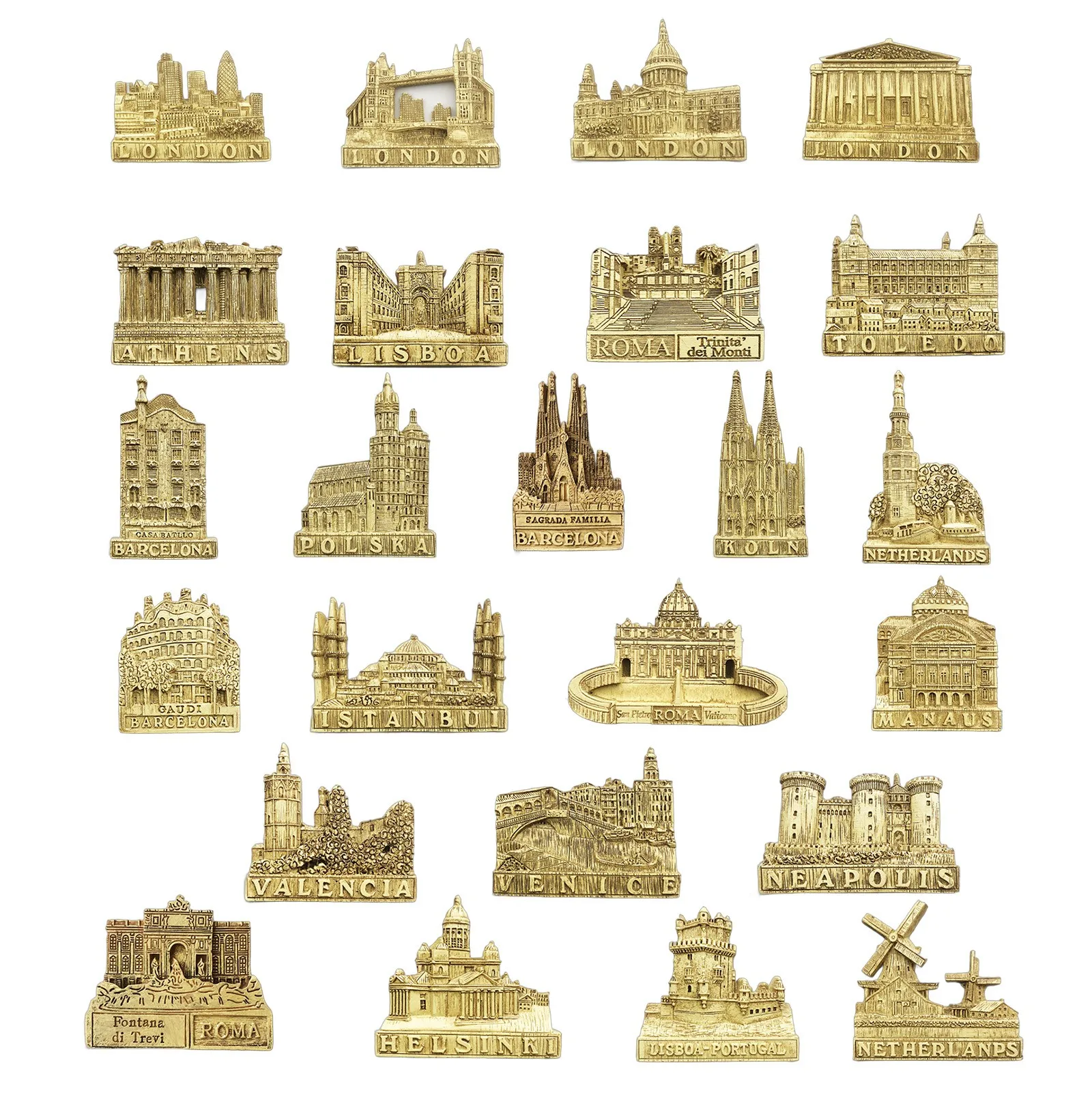 3D-World-Famous-Building-Fridge-Magnets-Retro-Style-European-City ...