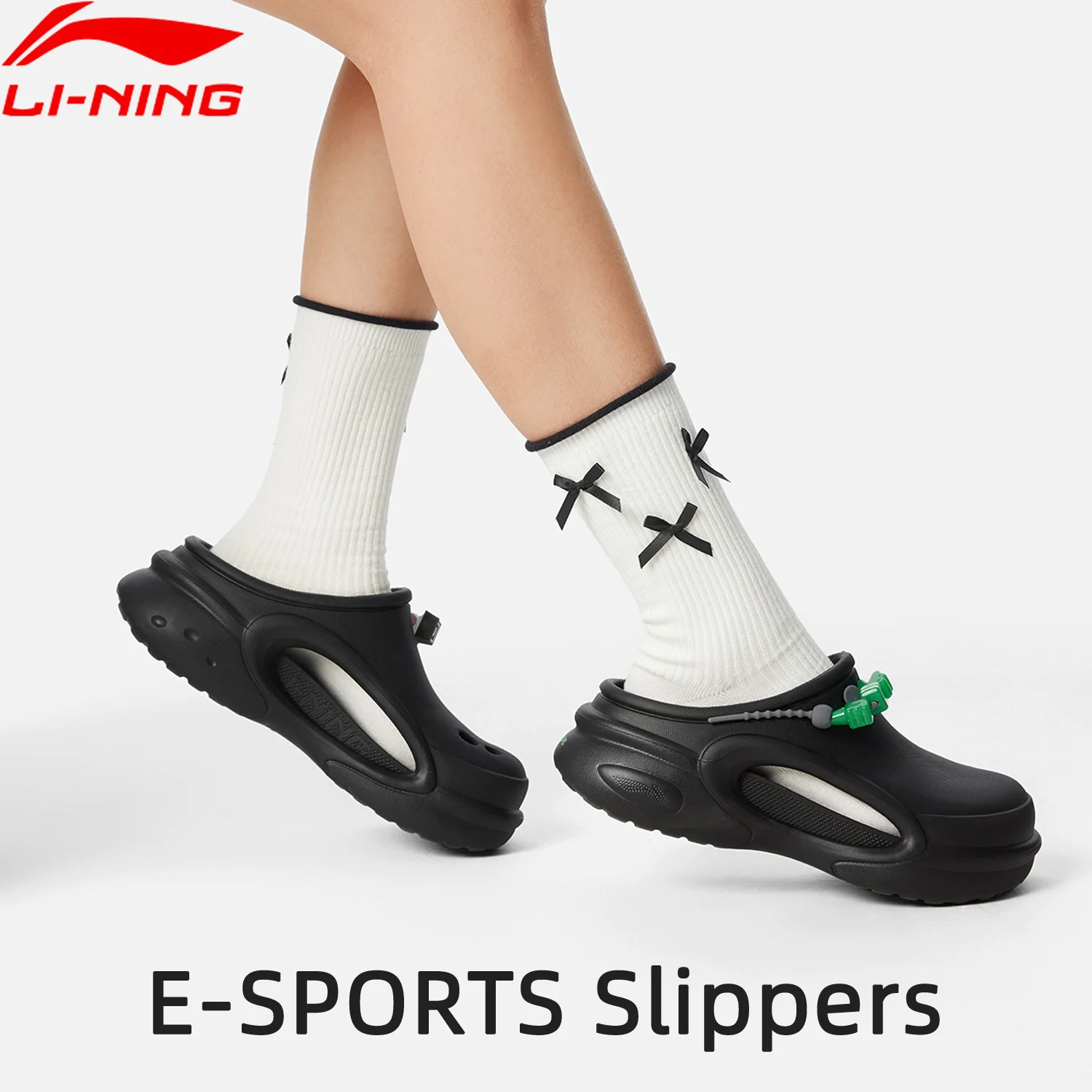 Li-Ning 유니섹스 E-SPORTS 슬리퍼 COMFOAM 편안한 경량 세련된 LiNing 남성 여성 소프트 플랫폼 샌들 ...