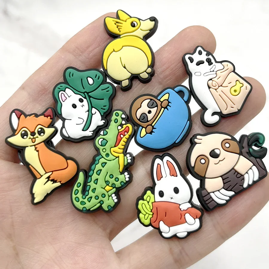 Cute-Animal-PVC-Shoe-Buckle-Accessories-Funny-DIY-Rabbit-Puppy-Cat ...