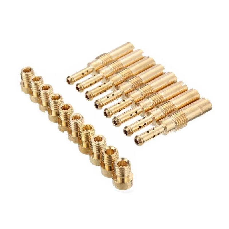 10pcs-Carburetor-Main-jets-Slow-Pilot-Jet-Set-For-PWK-PWM-PE-CVK-24-26 ...