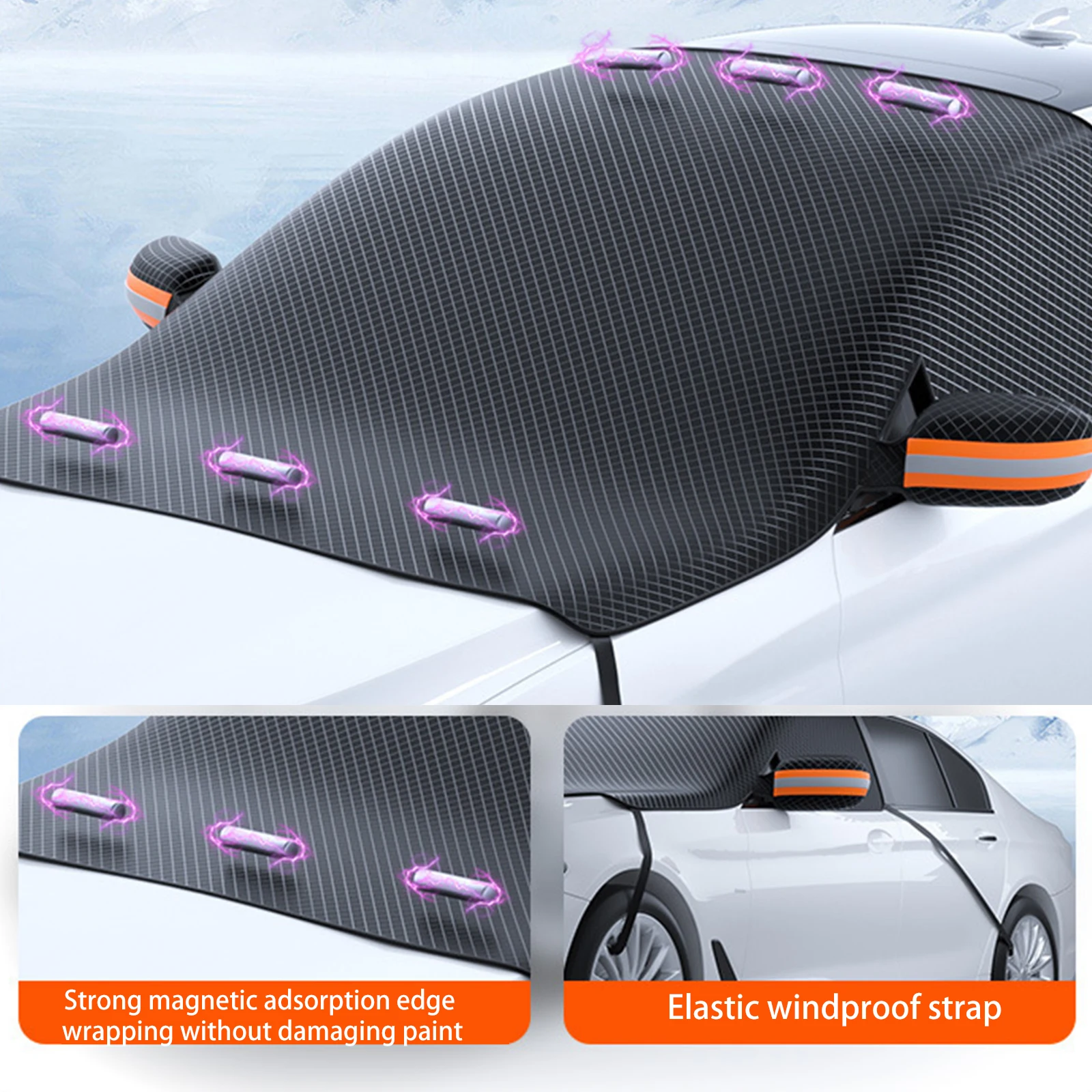 Black-car-snow-shield-front-windshield-sun-shield-glass-sun-visor-thick ...