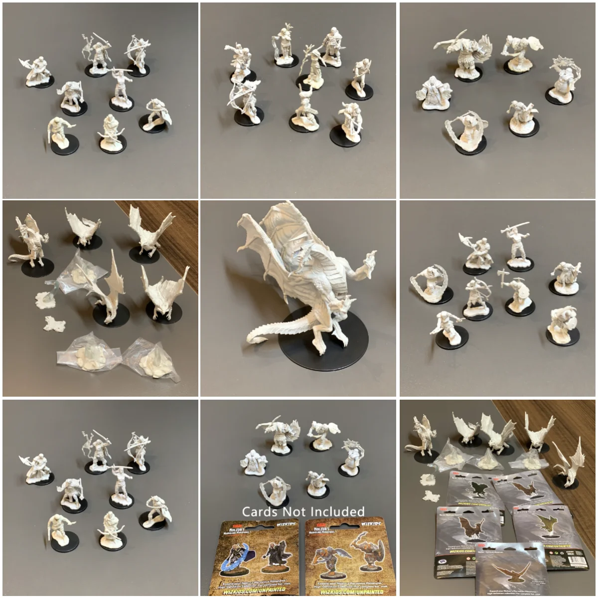 Lot-Board-Game-DND-Miniatures-Wizard-Dragonborn-Fighter-Priest-Dwarf ...