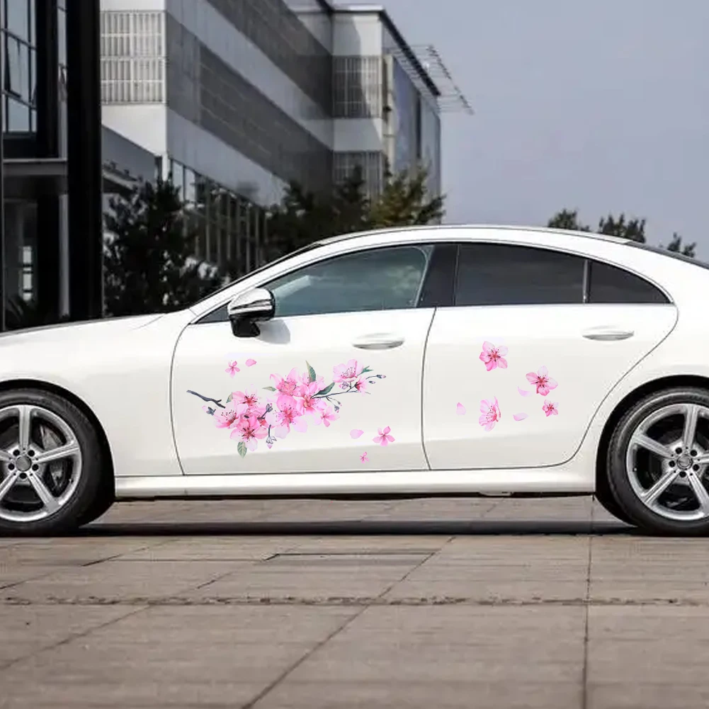Cherry Blossom Floral Car Stickers Love Pink Auto Vinyl Deca Bumperl ...