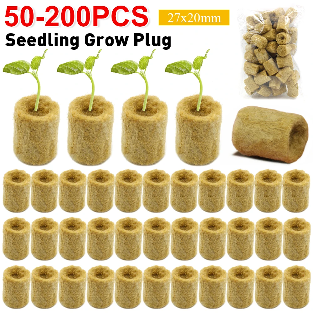 50-200pcs-Seedling-Grow-Plug-Hydroponic-Grow-Media-Cubes-Plant-Cubes ...