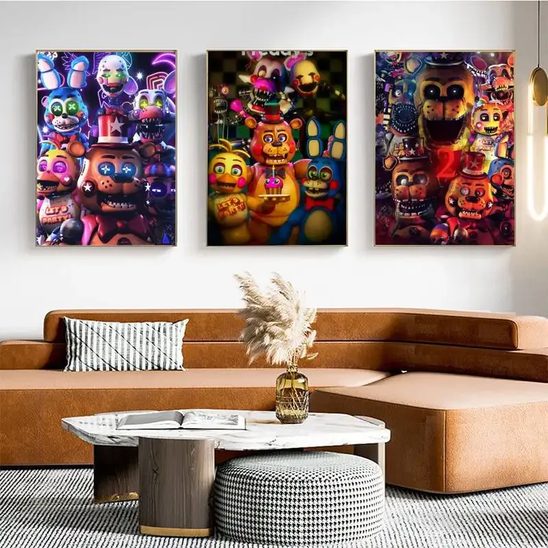 Fnaf-Five-nights-At-Freddys-POSTER-DIY-Poster-Kraft-Paper-Vintage ...