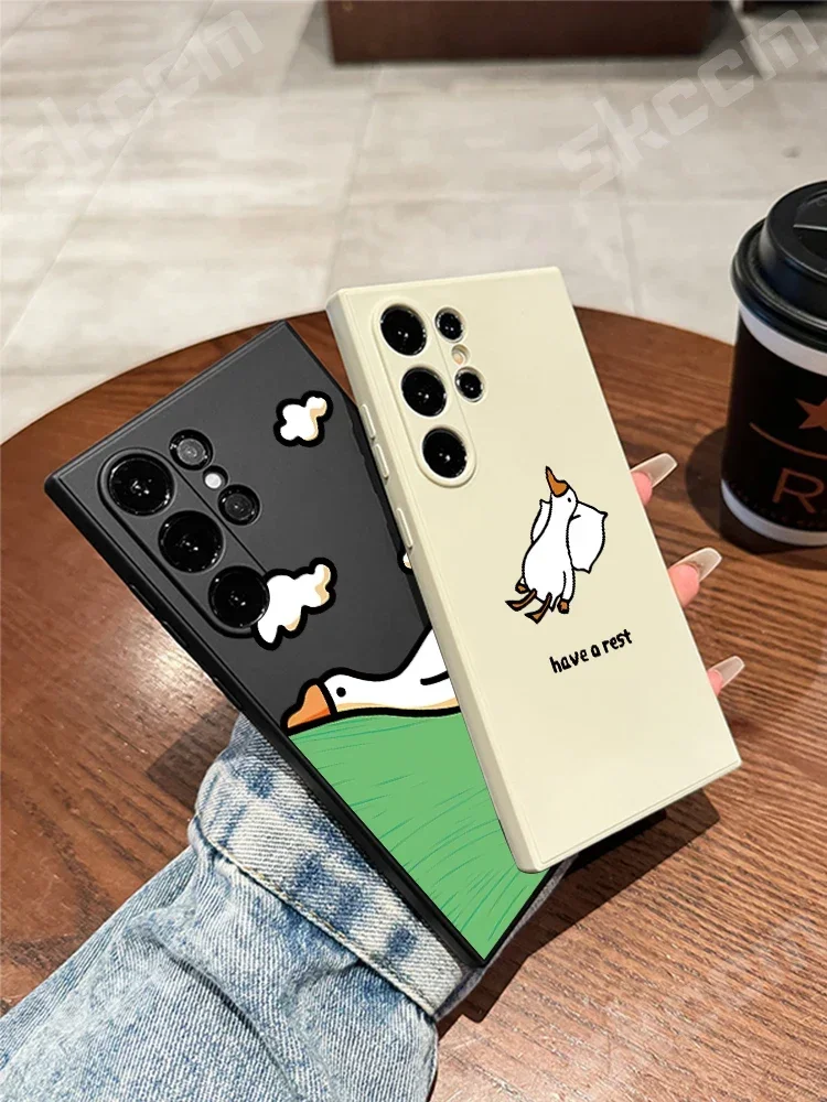 Cute-Cartoon-Duck-Phone-Case-For-Samsung-Galaxy-S24-Ultra-S23-Plus-S22 ...