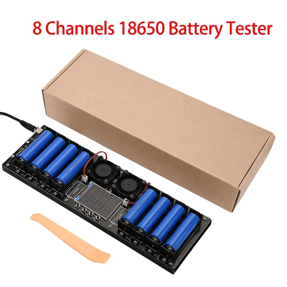 8-channel-18650-Lithium-Battery-Capacity-Tester-DC-Port-2-4-inch-Color ...