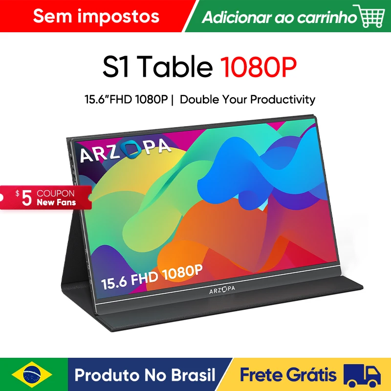 produto-no-brasil-ARZOPA-15-6-polegadas-Monitor-port-til-1080P-FHD-tela ...