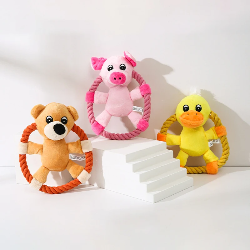 Chew-Plush-Toys-for-Dog-Squeak-Sound-Puppy-Toy-Cotton-Rope-Pet-Toy ...