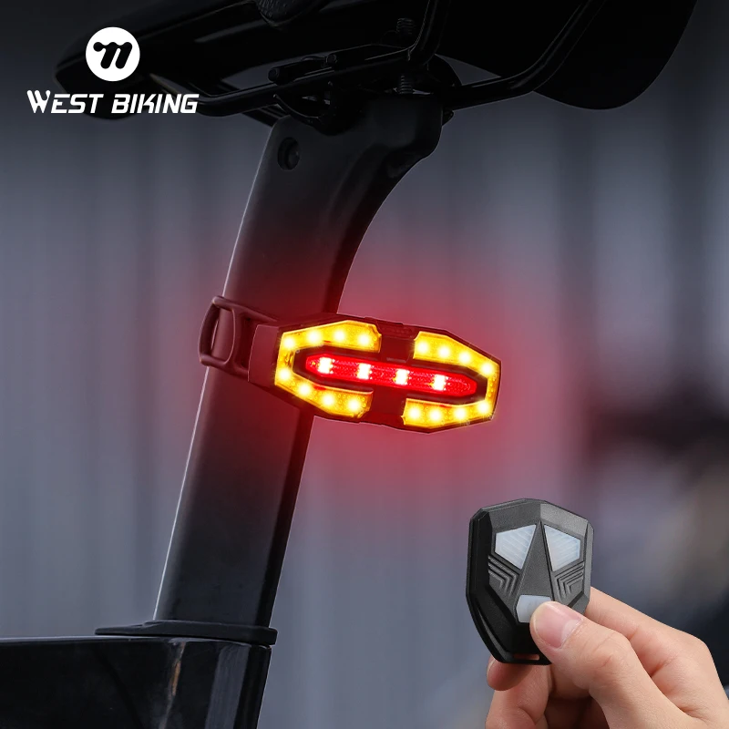 WEST-BIKING-Remote-Controlled-Bicycle-Turn-Signal-Warning-Light-USB ...