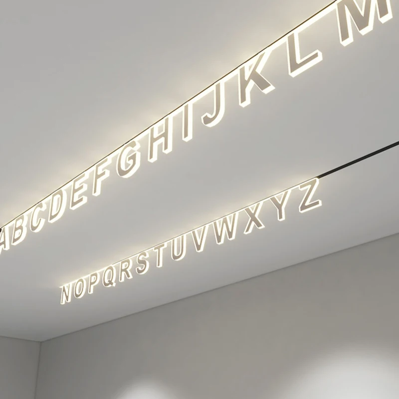 Recessed Magnetic Track Lights Letter Design LED Lamp Magnetic Rail ...