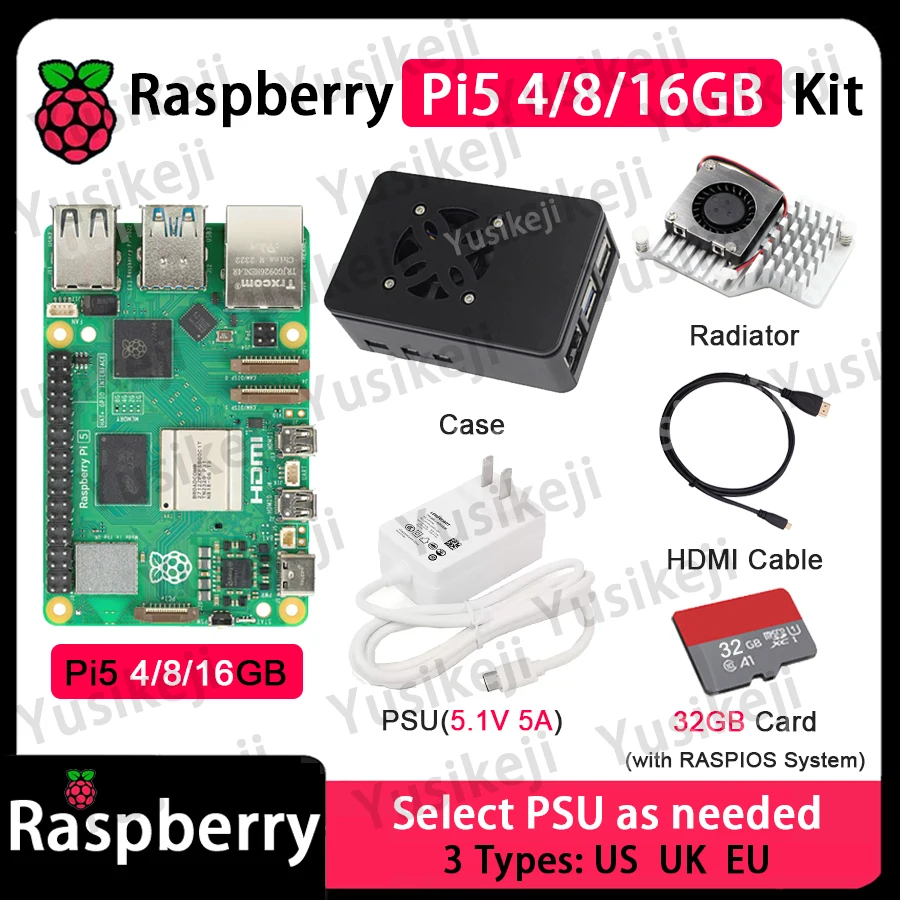 Набор Raspberry Pi 5 4/8/16 ГБ | AliExpress
