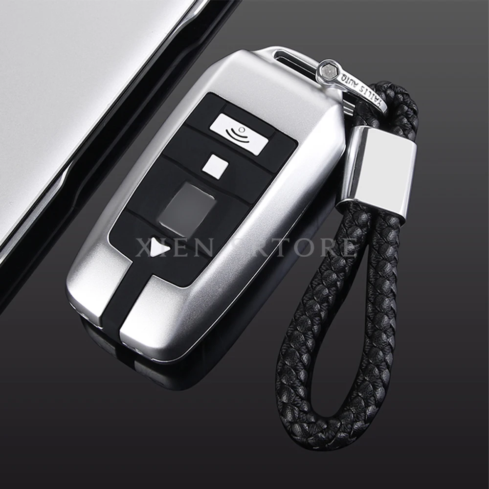 Aluminum-Alloy-Car-Remote-Smart-Key-Fob-Cover-Case-Holder-Rope-Keychain ...