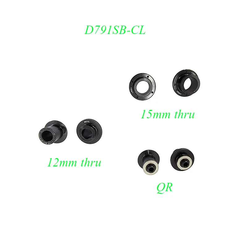 Novatec D791SB-CL front hub 100mm 9mm QR 5mm adaptors 12mm M12 15mm M15 ...