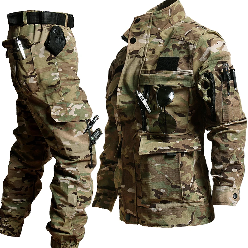 Tactical-Suit-for-Mens-Military-Fan-Outdoor-Windproof-Waterproof-Set ...
