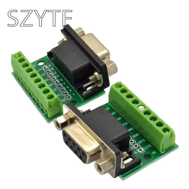 DB9 수 및 암 커넥터 어댑터 나사 터미널, 9 핀, 9 홀, RS232, RS485 변환 보드|반도체 집적회로| - AliExpress