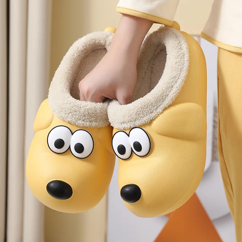 Women-s-Winter-Shoes-Puppy-Dog-Fluffy-Female-Floor-Slipper-Cartoon-Men ...