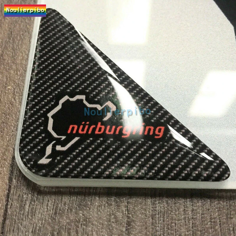 3D Car Sticker 2x Nurburgring Track Car Reg License Plate Corner Dome ...