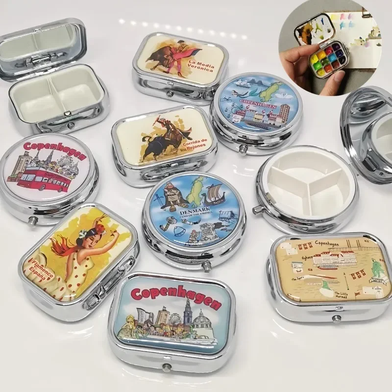 Portable-Metal-Palette-Box-Watercolor-Paint-Storage-Box-Art-Tools ...