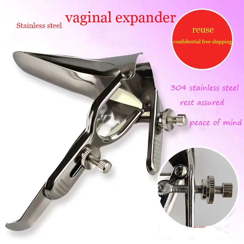 Happygo,Vaginal Speculum Dilator OB/GYN Instruments Genitals Sexy Peep Mirror Medical Stainless ...