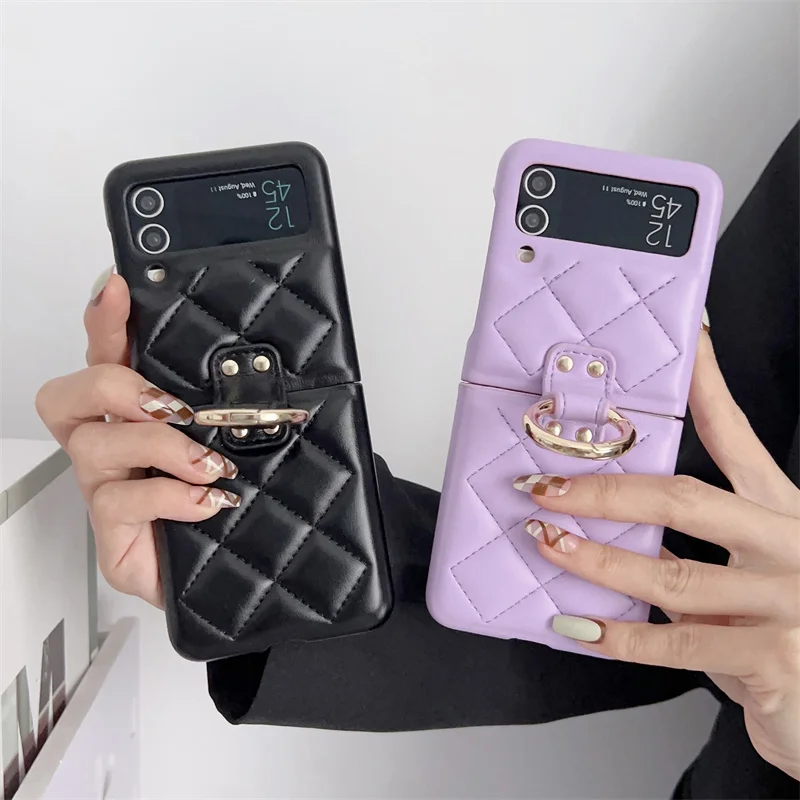 Luxury Diamond Checkered Phone Case For Samsung Galaxy Z Flip 4 3 Z ...