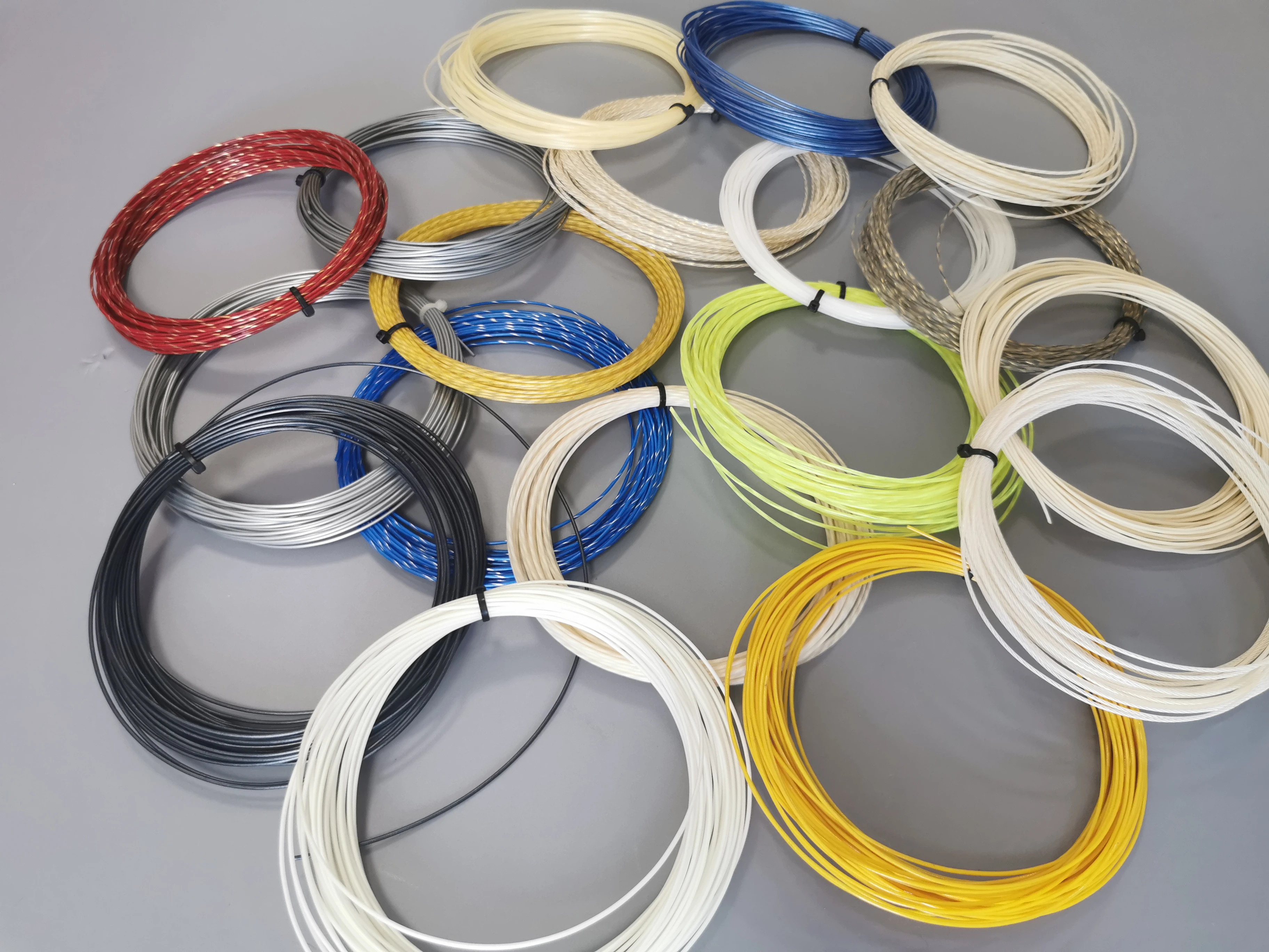 10 pc 12m Concave Shape Poly Tennis Racquet String 1.25mm polyester ...