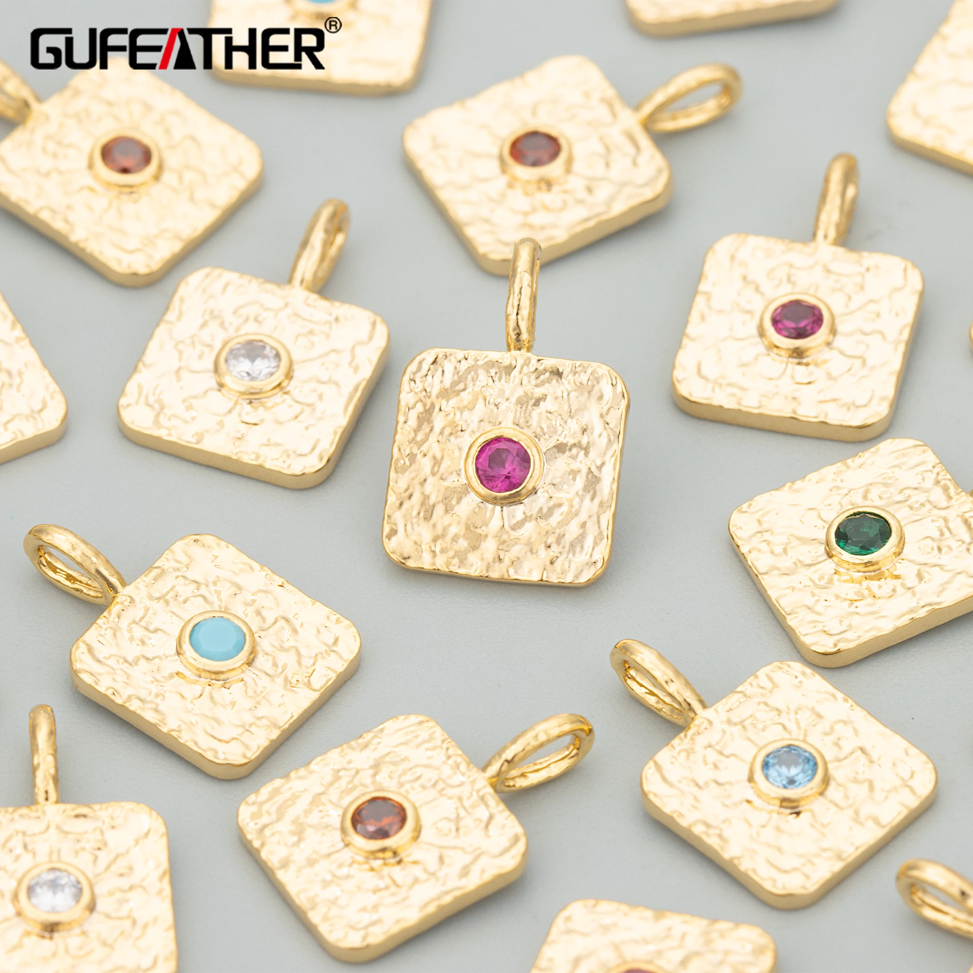 GUFEATHER ME63,jewelry accessories,18k gold rhodium plated,copper ...
