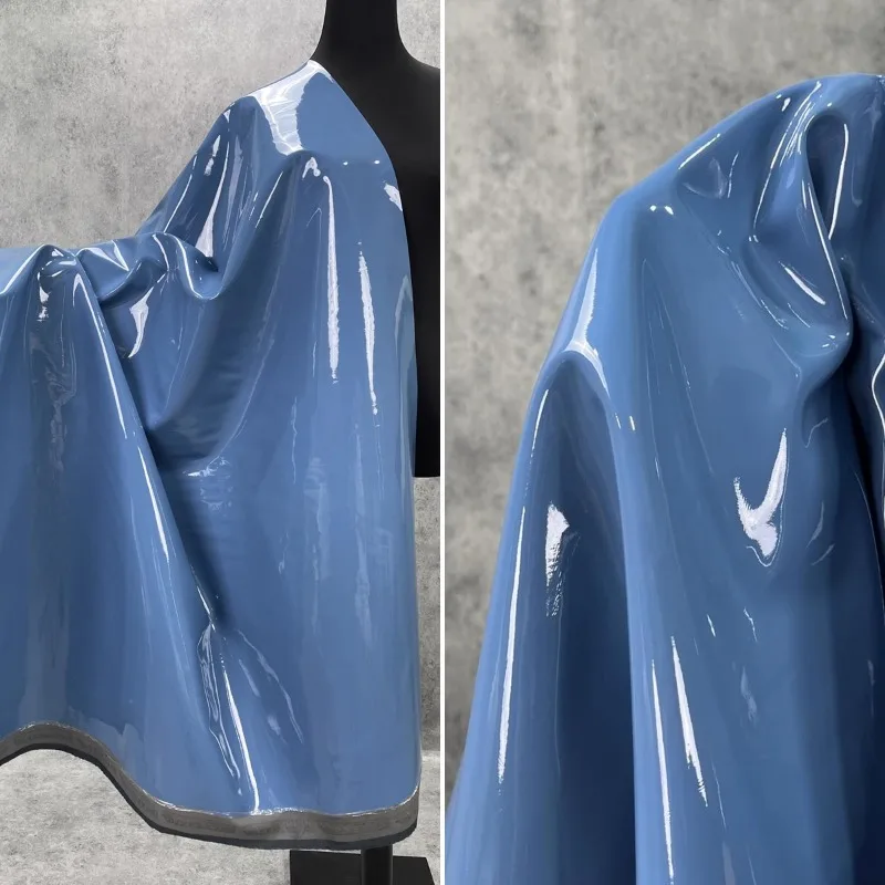 Tela-reflectante-de-cuero-con-espejo-azul-resistente-al-agua-suave-no ...