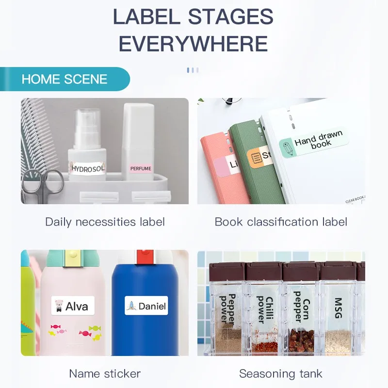 2Rouleaux Jaune-Rouleau de papier de remplacement pour imprimante thermique Niimbot D11 D110 ...