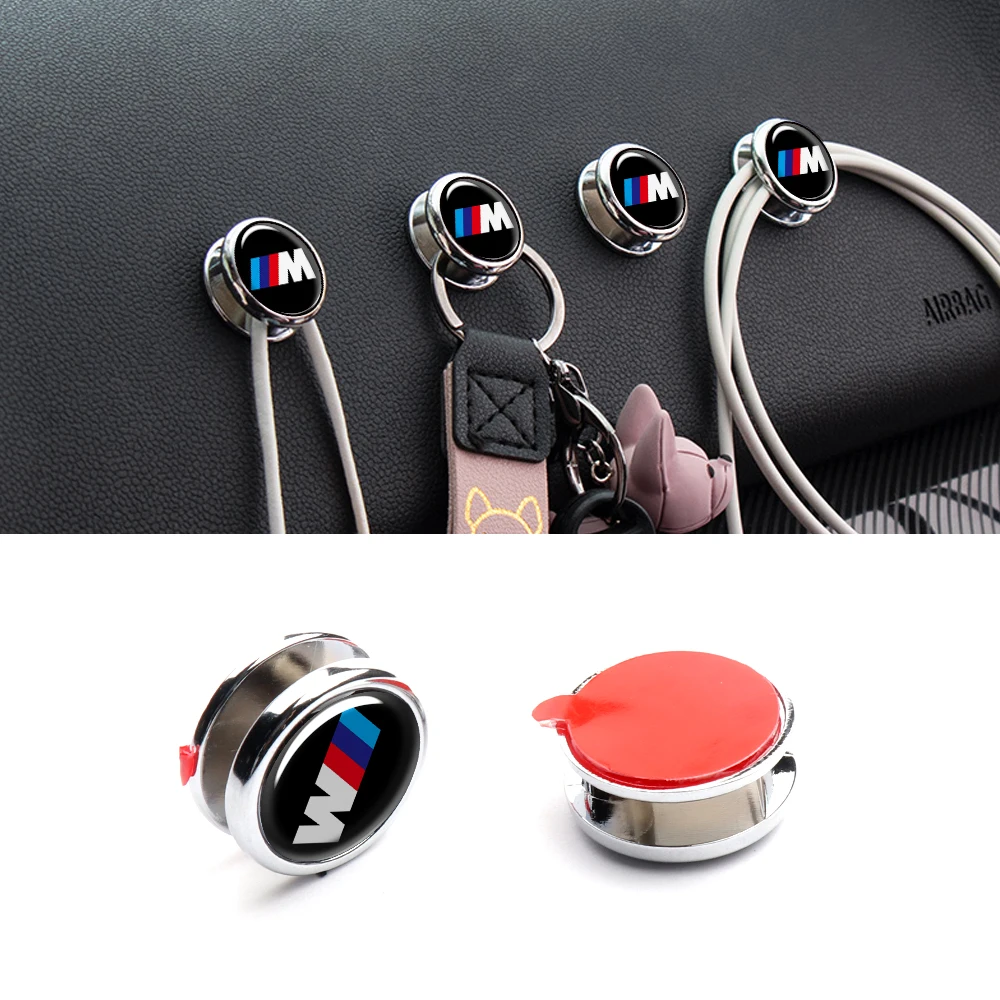 1-2pcs-Car-Badge-Hook-USB-Cable-Headphone-Key-Storage-Hooks-Accessories ...
