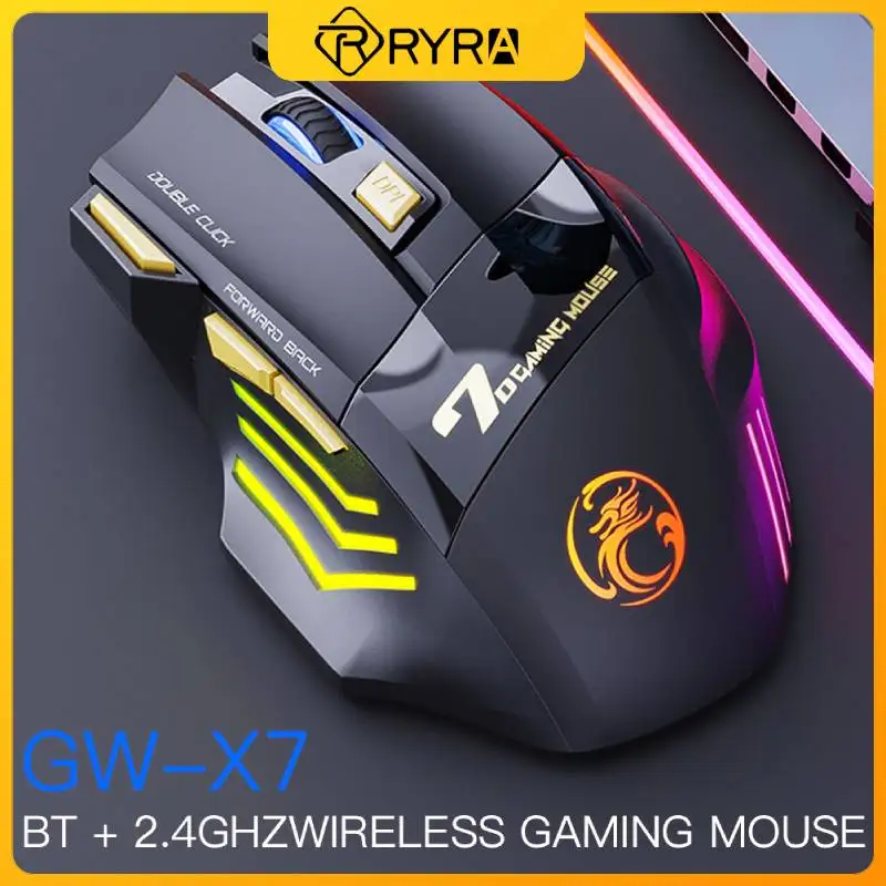 RYRA-GW-X7-2-4GHz-Rechargeable-RGB-3200DPI-7-ButtonsWireless-Mute ...