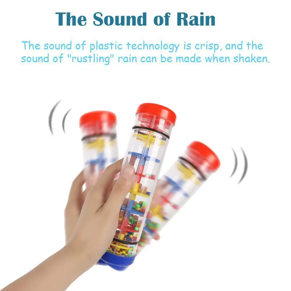 Rain Stick Musical Toy For Kids Raindrop Sound Rain Stick Rainbow Rain ...