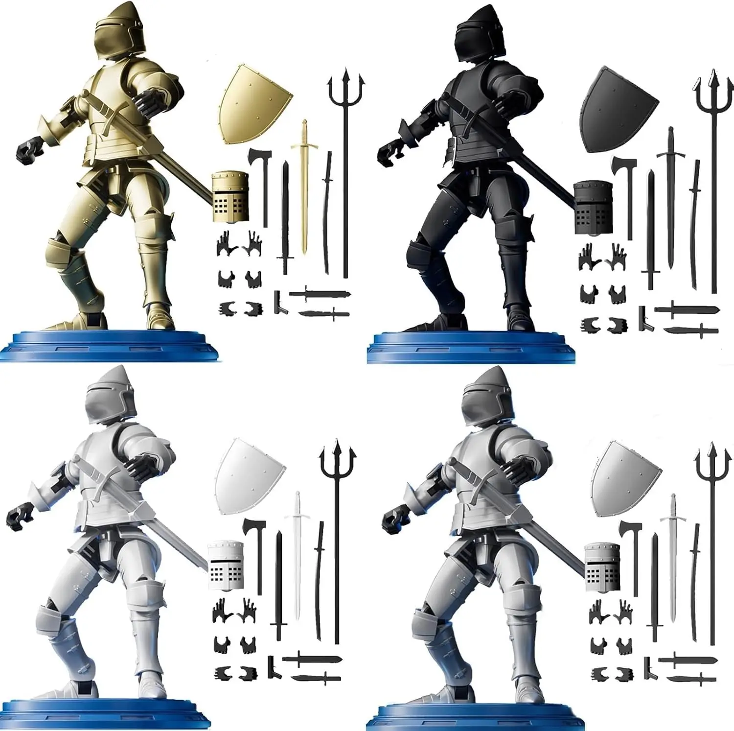 Unassembled-Dummy-13-Robot-Figure-in-Armor-Medieval-Knight-Action ...