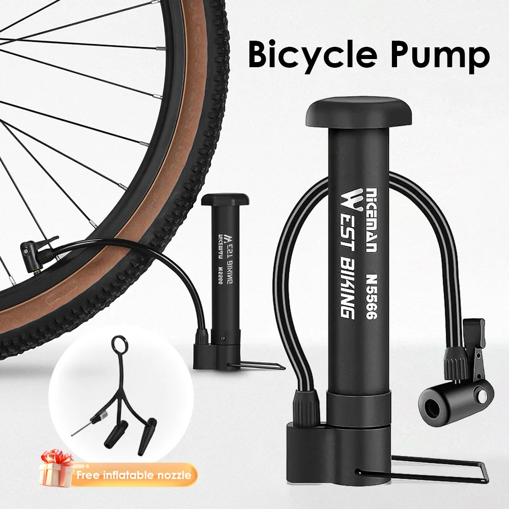 WEST-Biking-MTB-Bicycle-Pump-80PSI-Schrader-Bike-Manual-Air-Pumps ...