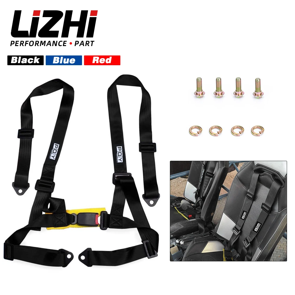 2-Universal-4PT-4-Point-Racing-Seat-Belt-Safety-Harness-For-Racing-Seat ...