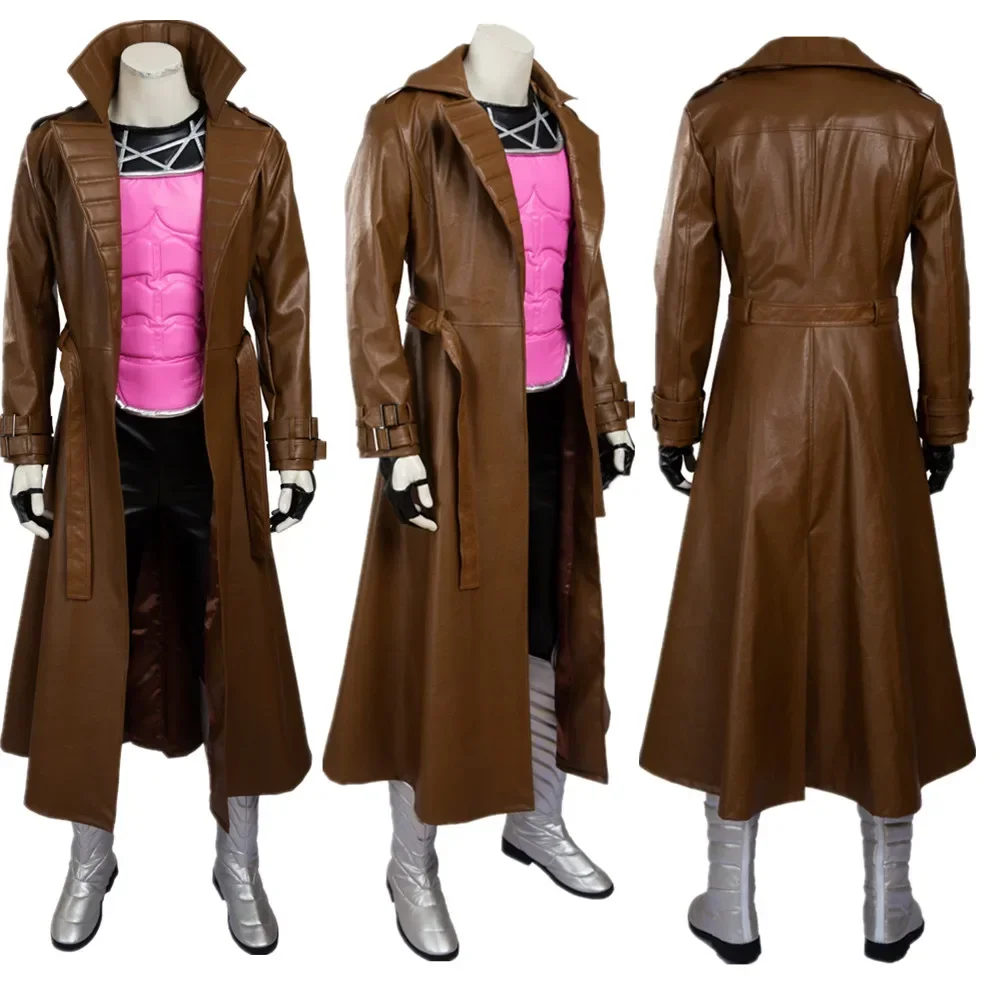 Disguise-Gambit-Cosplay-Costume-Man-Leather-Trench-Coat-Full-Set-and ...