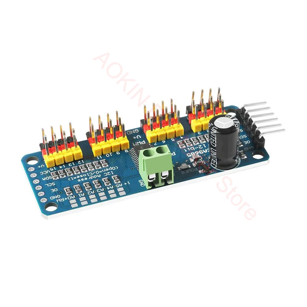 Placa-de-servocontrolador-PCA9685-16-canales-12-bits-PWM-interfaz-IIC-controlador-de-m-dulo ...