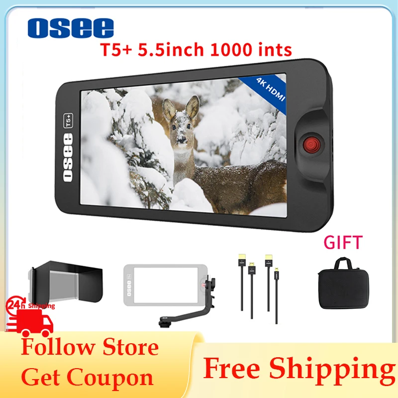 OSEE-Monitor de cámara DSLR T5 Plus, 5,5 pulgadas, 1920x1080, IPS, FHD ...