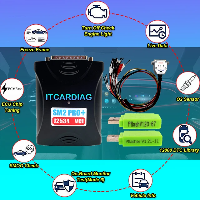 Programmeur ECU SM2 Pro Pro J2534 VCI PCM PCMFLASH 69,, 43% OFF