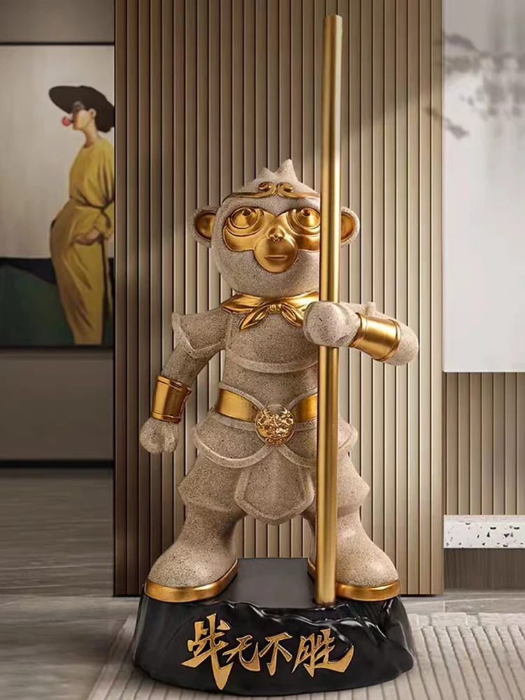 Room-Decor-Sun-Wukong-Landing-Statue-Sculpture-Luxury-Living-Room ...